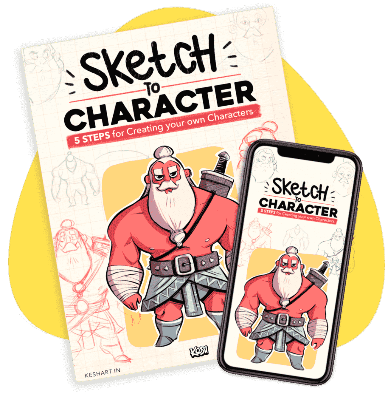 Sketch to Character - Character Design Guidebook - Keshart